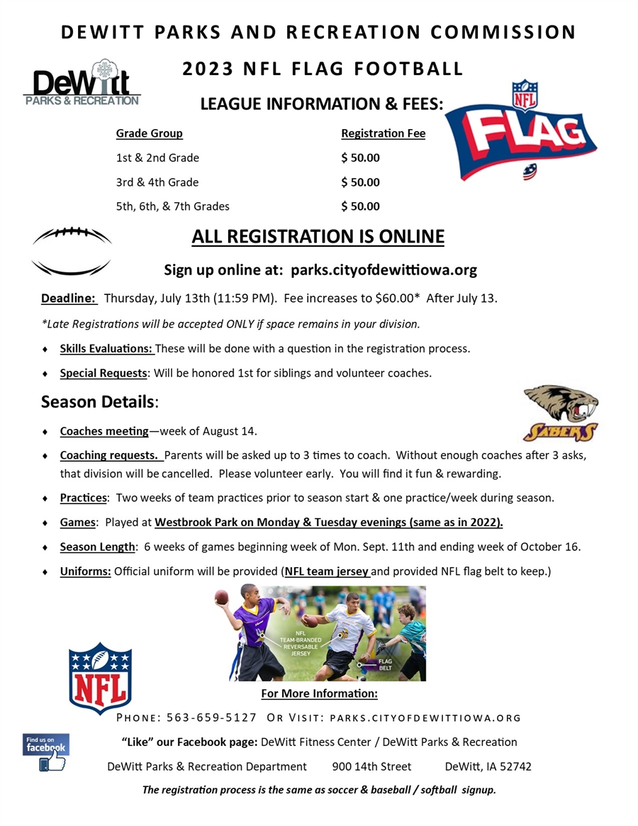 Flag Football | DeWitt Parks & Recreation